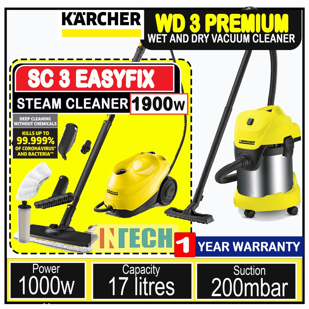 KARCHER COMBO KIT WD3 PREMIUM MULTI-PURPOSE VACUUM CLEANER + KARCHER ...