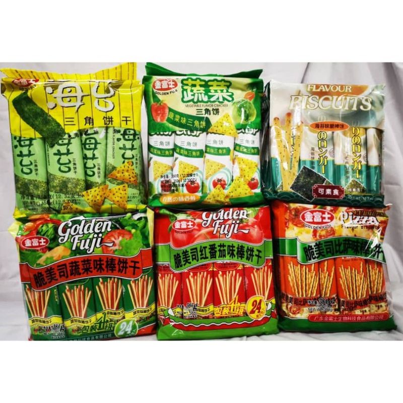 [SINGAPORE NO.1] GOLDEN FUJI ASSORTED BISCUIT STICK 384G 脆美司 JAJAN ...