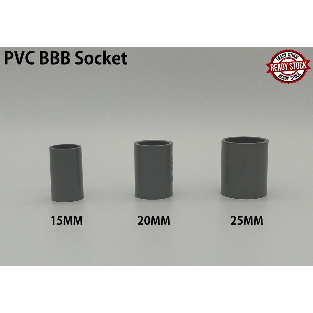 15MM 20MM 25MM PVC PIPE FITTING BRAND BBB (BINA) SOCKET | PAIP AIR FITTING KELABU | Shopee Malaysia