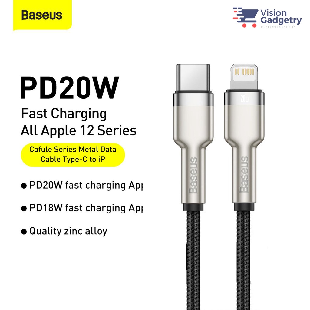 Baseus Cafule Series Metal Data Cable Type C to Lightning iPhone PD ...