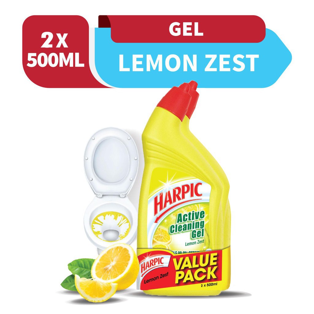 Harpic Liquid Lemon Zest (500ml x 2) | Shopee Malaysia