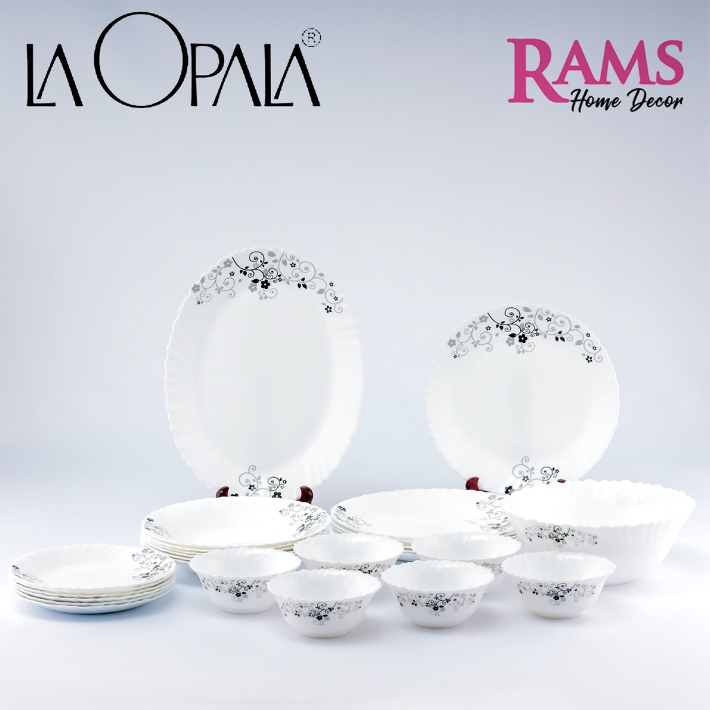 La Opala 26pcs Opalware Dinner Set / Opal Glass Dinner Set / Dinnerware ...