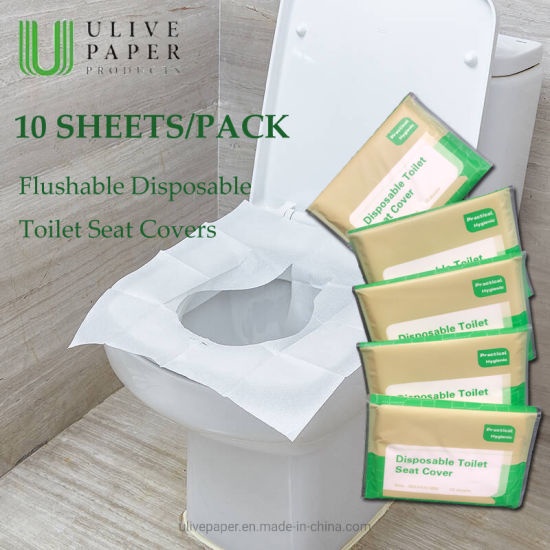 Toilet Seat Covers Disposable 10pcs Flushable Travel Disposable Toilet 0596
