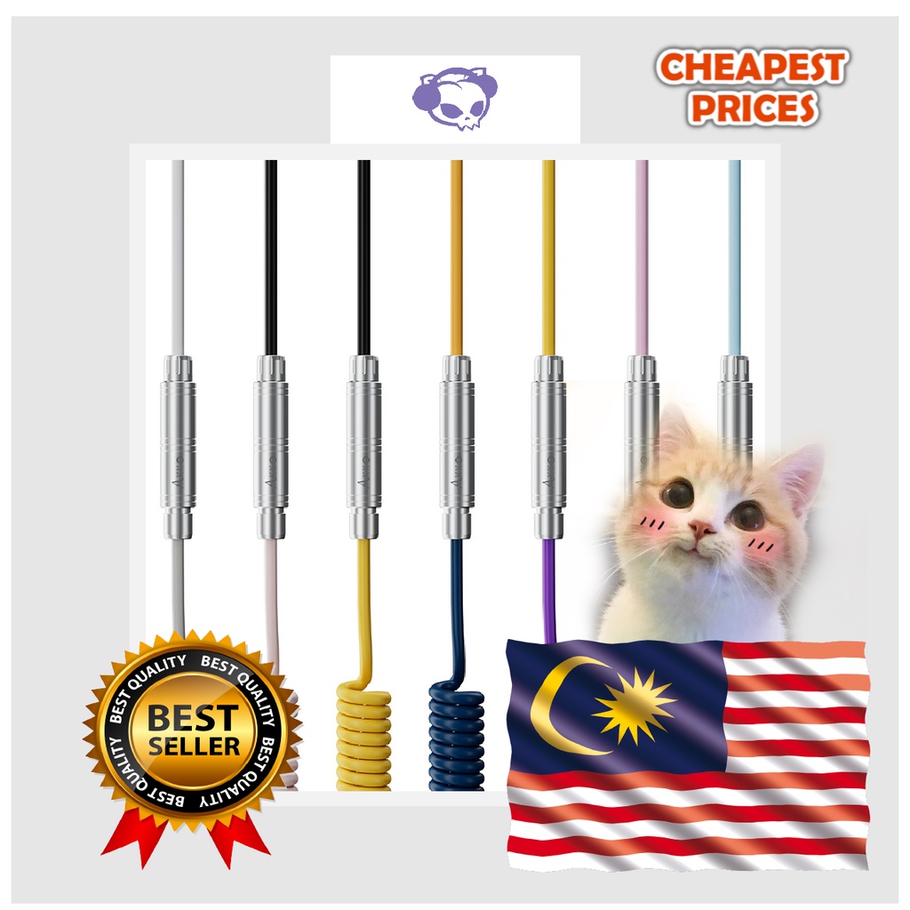 [JOHOR READY STOCK] Akko Coiled Cable Type-C to USB 1.5m for Mechanical ...