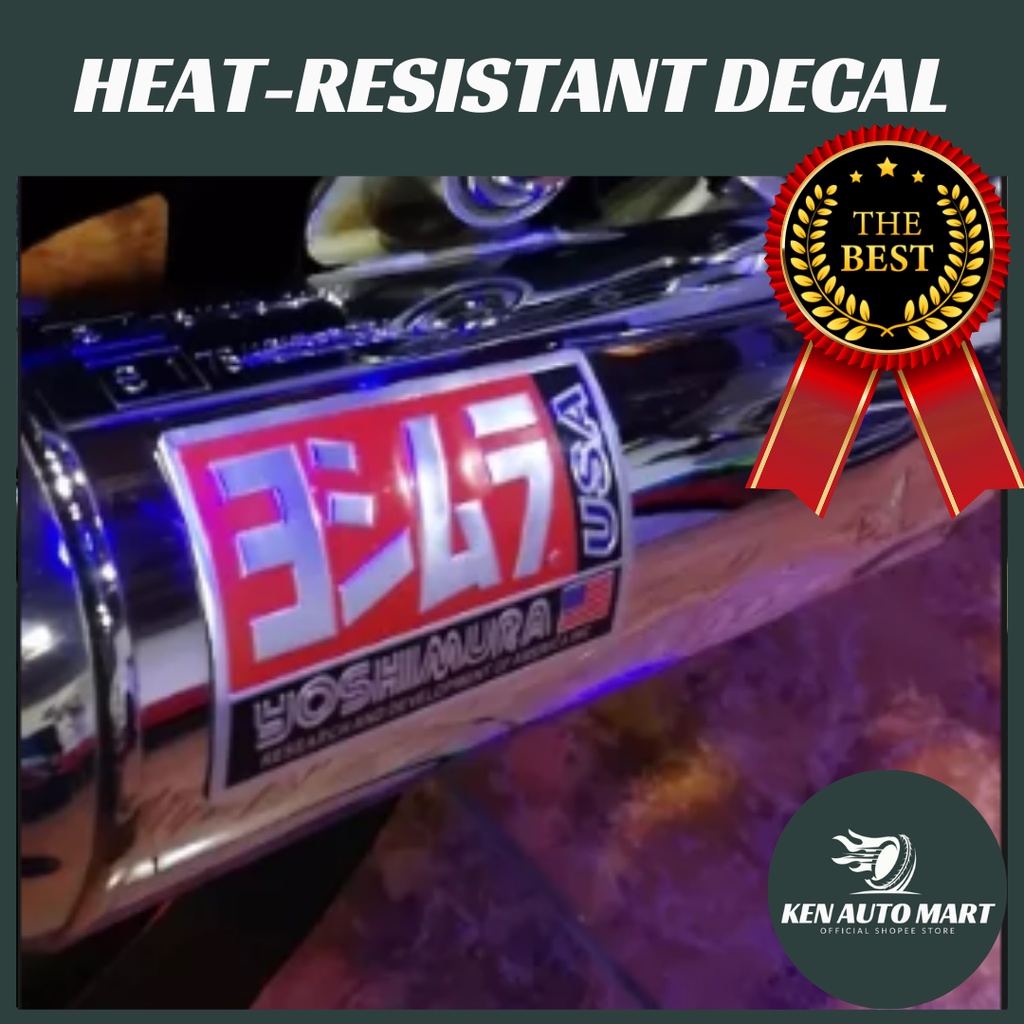 【22 PILIHAN】MOTOR ALUMINIUM HEAT-RESISTANT EXHAUST PIPE STICKER LABEL ...
