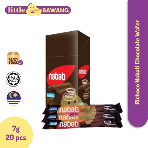Richoco Nabati Chocolate Wafer/ Nabati Peanut Butter Cream Wafer 7g x 20 | Shopee Malaysia