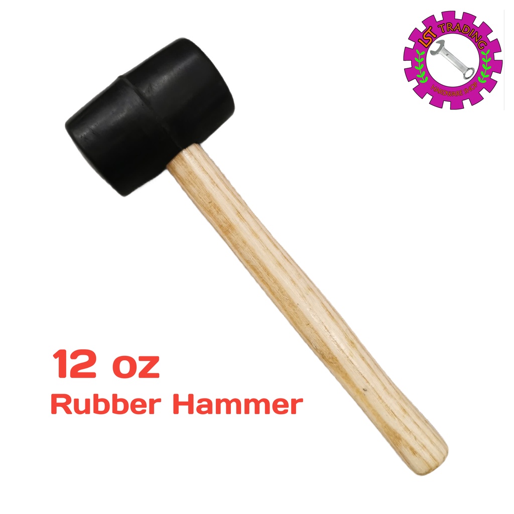 [READY STOCKS] 12OZ BLACK RUBBER MALLET HAMMER / HAMMER GETAH / MERTUN ...