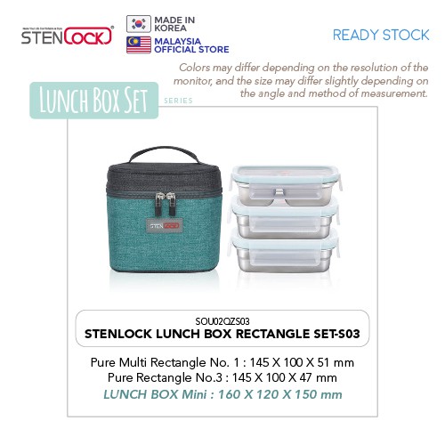 Stenlock Lunch Box Series - Stainless steel Airtight Container | Shopee ...