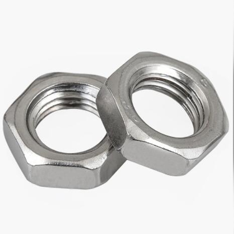 304 Stainless Steel Fine Thread Thin Nut Hexagon Nut M6 M8 M10 M12 M14 ...