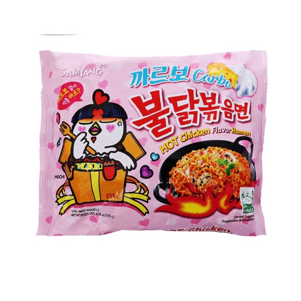 Samyang Spicy Chicken Noodles with Cheese and Dry Mix 140g (pink ...