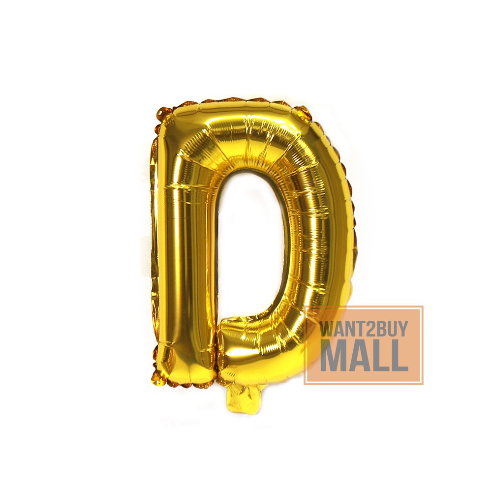 🇲🇾 🏆 16 Inch A-Z 0-9 Alphabet Letters Number Foil Gold Color Party ...