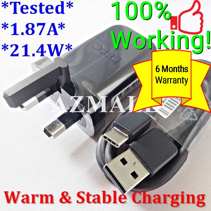(QC 3.0) ORIGINAL HTC Rapid Quick Charger Type C Cable Set Sony Xperia ...