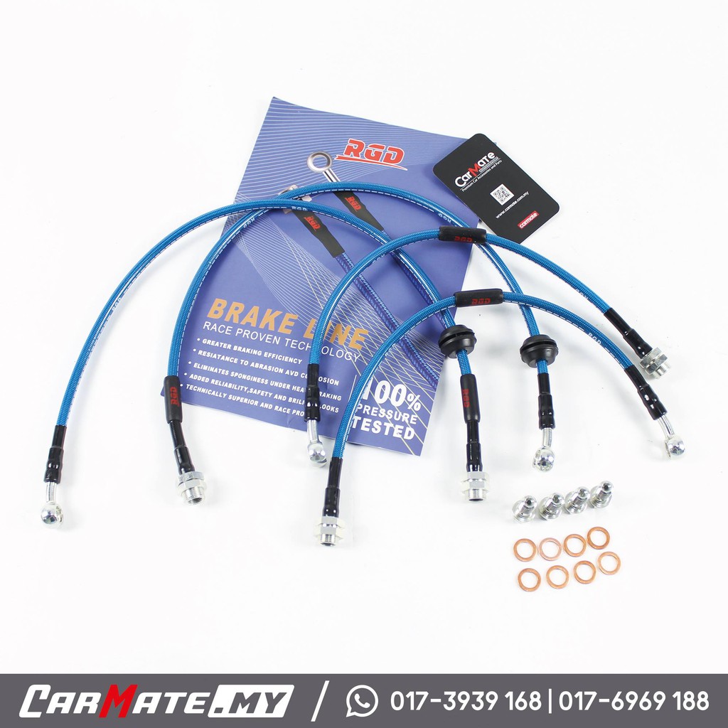 RGD High Performance Brakeline Racing Stainless Steel Braided Brake ...