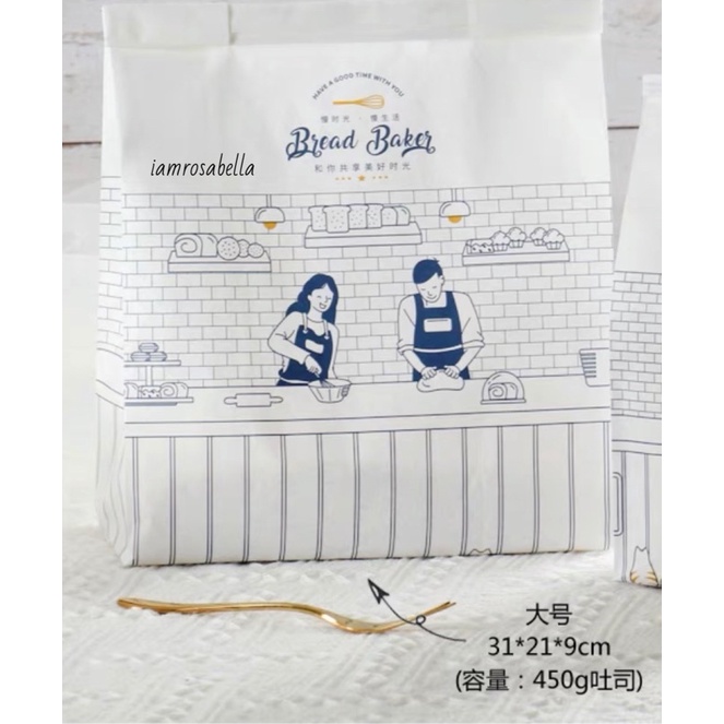 (5pcs/set) Toast Bag / Bread Bag /Bekas Roti Plastik Transparent Window ...