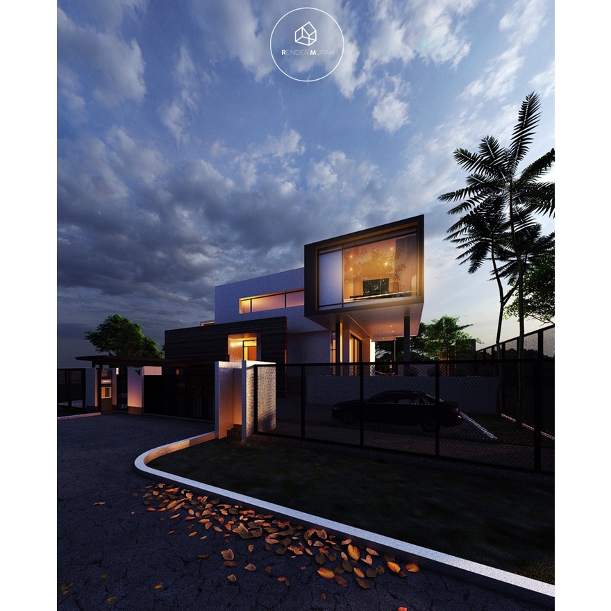 3D SKETCHUP MODEL - MODERN HOUSE 01 | Shopee Malaysia
