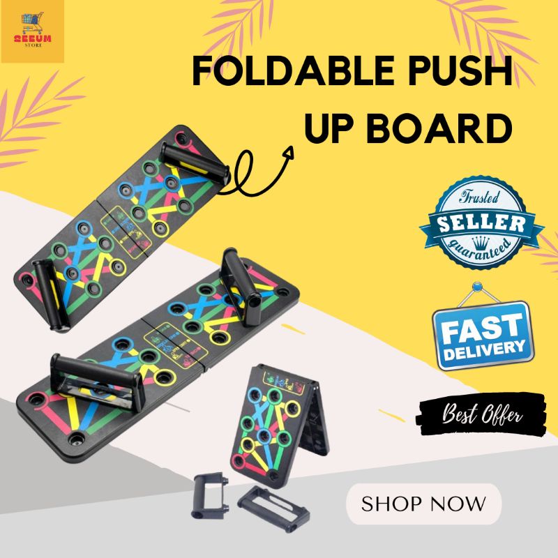 Foldable Push Up Rack Board With Color-coded Training System | Shopee ...