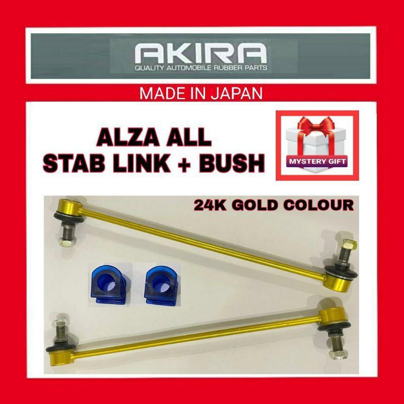 AKIRA PERODUA ALZA STABILIZER LINK FRONT + SILICONE STABILIZER BUSH ...
