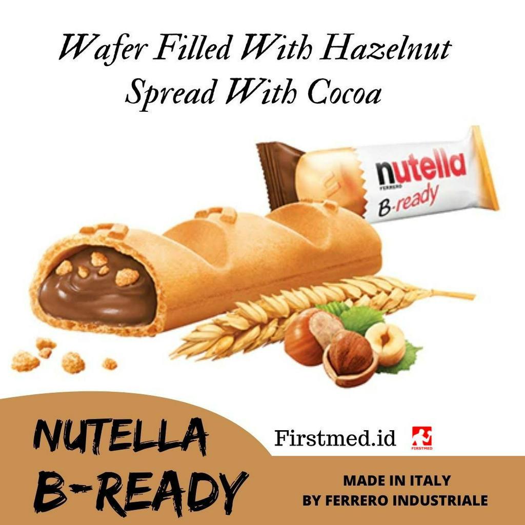 Nutella B-ready Wafer Filled With nutella crunchy Jam made in italy ...