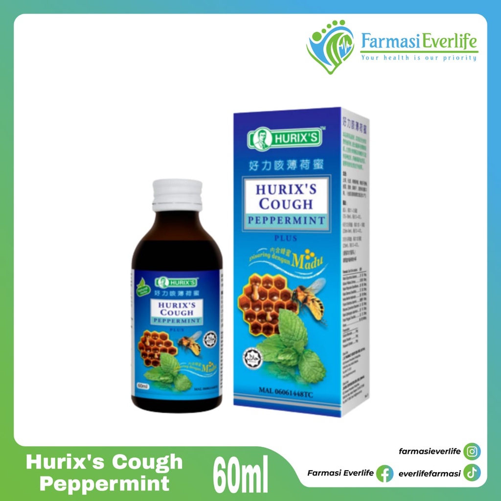 Hurix's cough peppermint plus | Shopee Malaysia