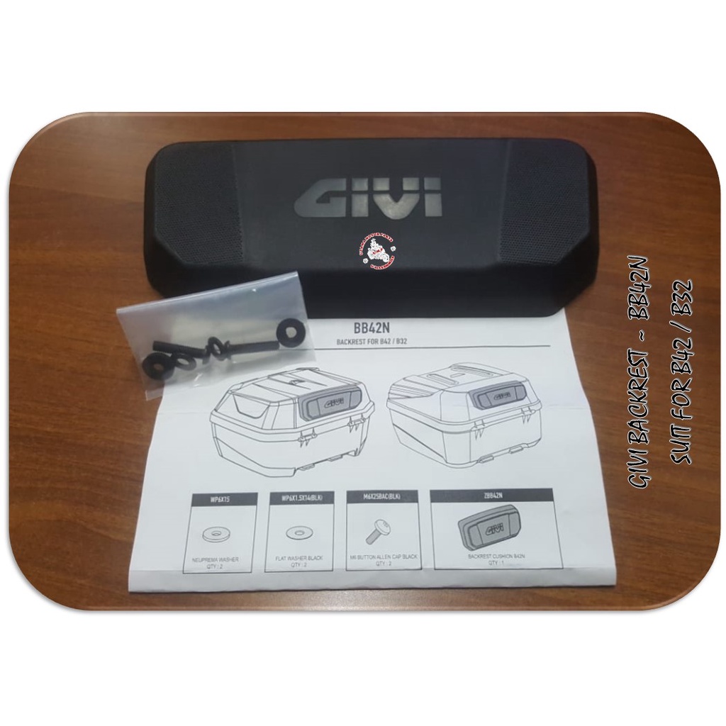 GIVI BACKREST B42N / B32N / B33N WITH SCREW SET (ORI) | Shopee Malaysia