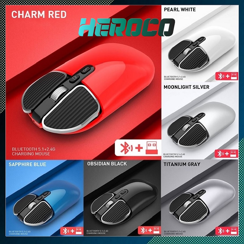 Gaming Mouse Dual Mode Bluetooth Wireless Rechargeable Computer Mouse ...