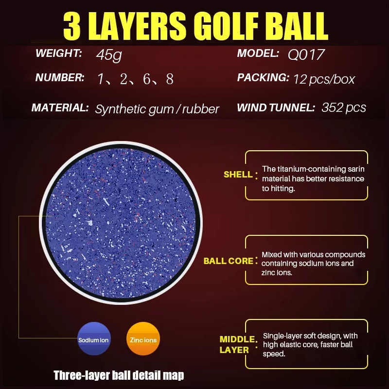 PGM High quality three layers golf ball set 90 to 105 hardness for ...