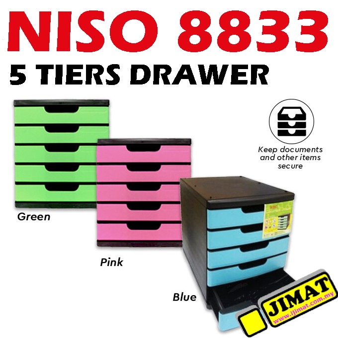 NISO 8833 5 Tiers Document Drawer / Plastic Drawer / A4 Paper Drawer ...