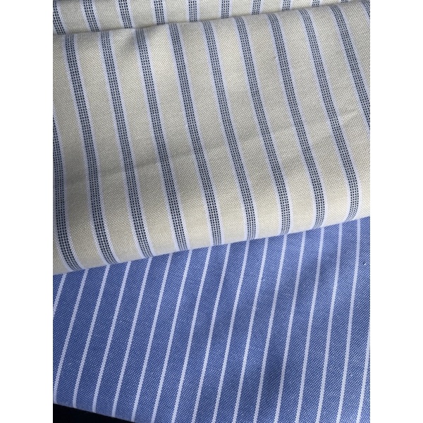 58” kain Poly Cotton Stripe Fabric | Shopee Malaysia