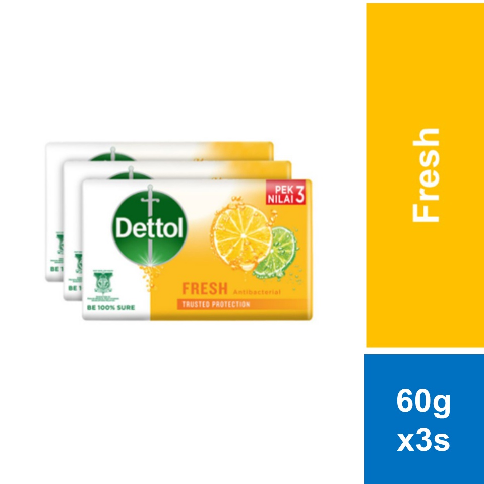 Dettol Body Soap Fresh 60g x 3s | Shopee Malaysia