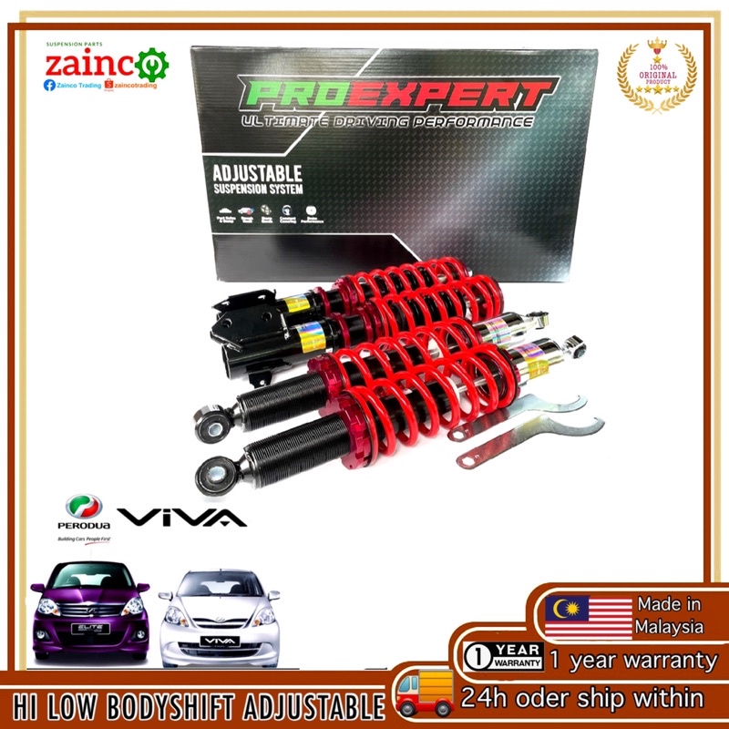 ADJUSTABLE PERODUA VIVA HI LOW BODYSHIFT PROEXPERT💯original 💯 | Shopee ...