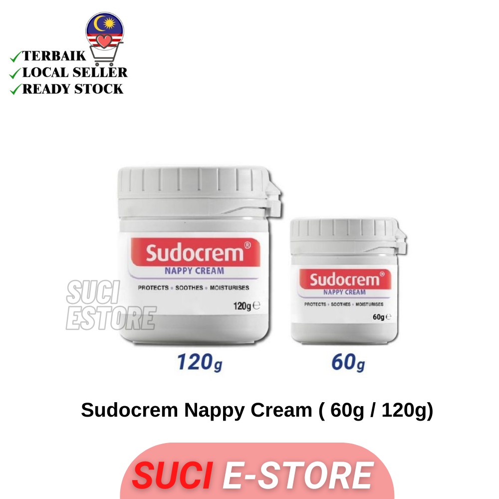 SUDOCREM Sudocream Nappy Cream (60g / 120g) Sudocream Baby Nappy Rash ...