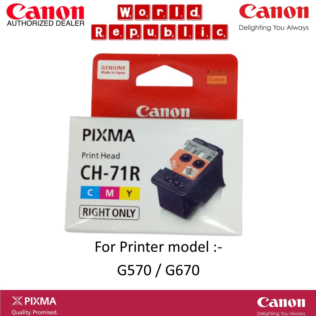 Canon Original Print Head - CH-71L CH71L GY BK R - CH-71R CH71R C M Y ...