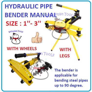 HIGH QUALITY HYDRAULIC PIPE BENDER MANUAL 6T - 18T Ton 1/2'' 1'' 2'' 3 ...