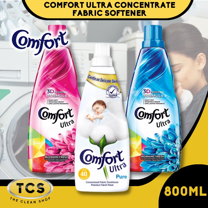 Comfort Ultra Concentrate Fabric Softener (Pure/Morning/Blossom Fresh) 800ml | Shopee Malaysia