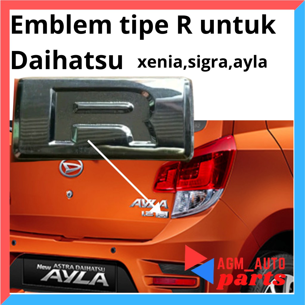 Daihatsu Xenia type R Logo Emblem/daihatsu sigra type R Logo/daihatsu ...