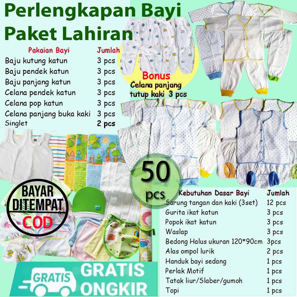 KATUN Package of 50 Pcs Baby Clothes Newborn Baby Supplies Baby Clothes ...