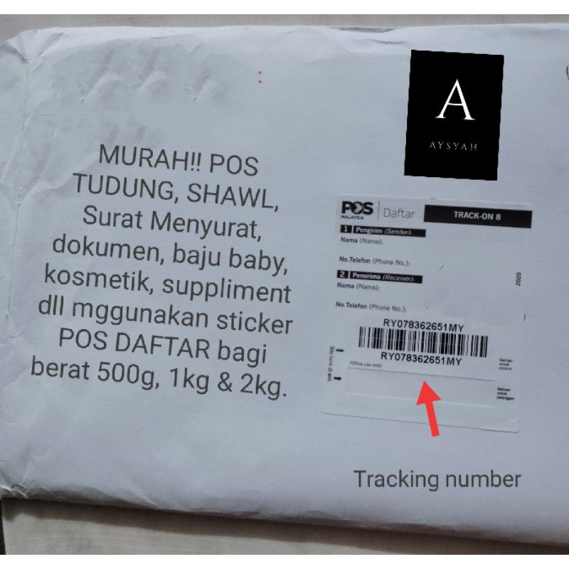 Murah!!Pos barang serendah rm5 seluruh malaysia!! Track small packet ...
