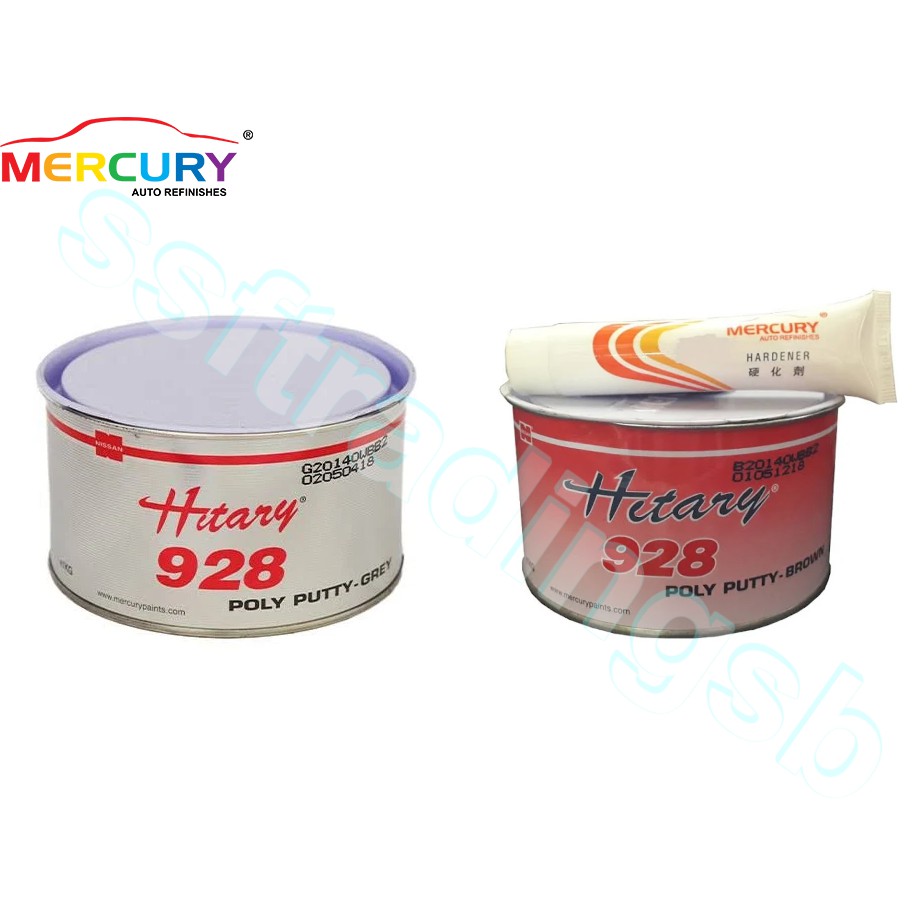 1KG POLY PUTTY WITH HARDENER / MERCURY 928 POLY PUTTY / SIMEN KERETA ...