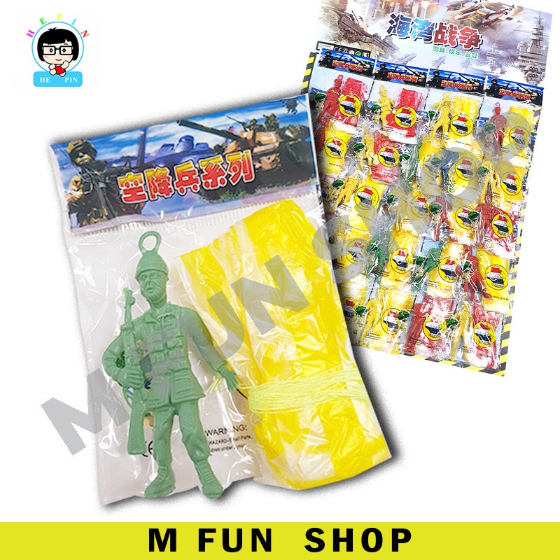 1Pc Baling Tangan Mini Askar Terbang Payung Terjun Mainan Lucu Kanak ...