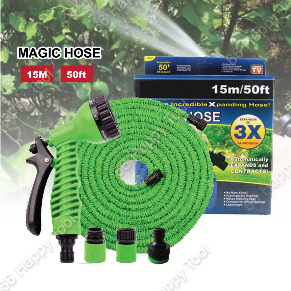 Expandable Magic Hose 15m 50ft Set Ready Stock Household Expanding ...