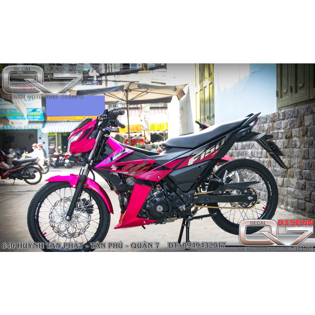 Raider FI F150 Black Pink Removable Stamp | Shopee Malaysia