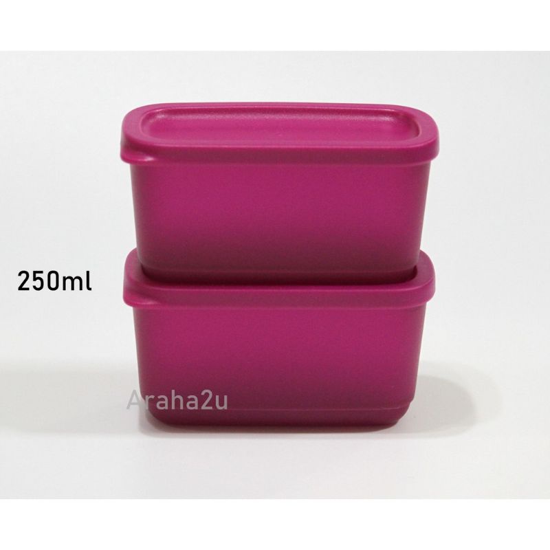 Tupperware Cubix Mini Rectangular 250ml (2pcs) | Shopee Malaysia