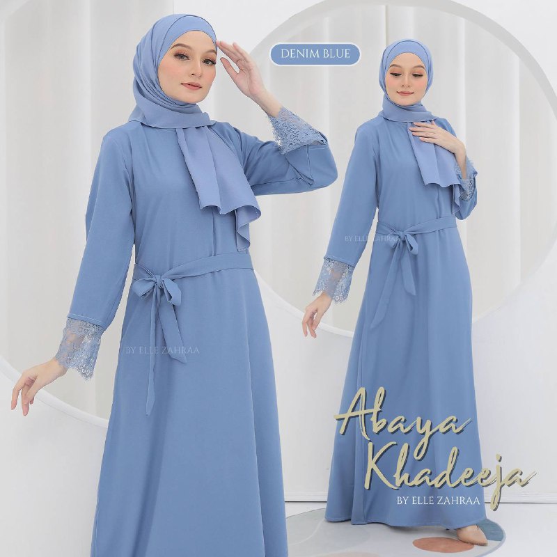 ELLE ZAHRAA | BEST SELLING ABAYA KHADEEJA | LACE SERIES| NURSING | Shopee Malaysia