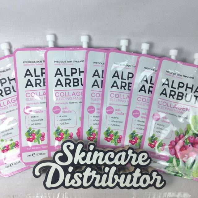 Precious SKIN ALPHA ARBUTIN COLLAGEN MASK Bleaching Face WHITENING ...