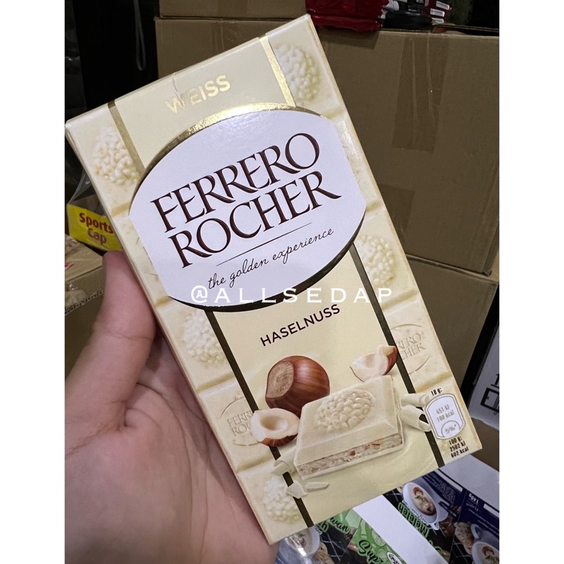 FERRERO ROCHER WHITE CHOCOLATE BAR | Shopee Malaysia
