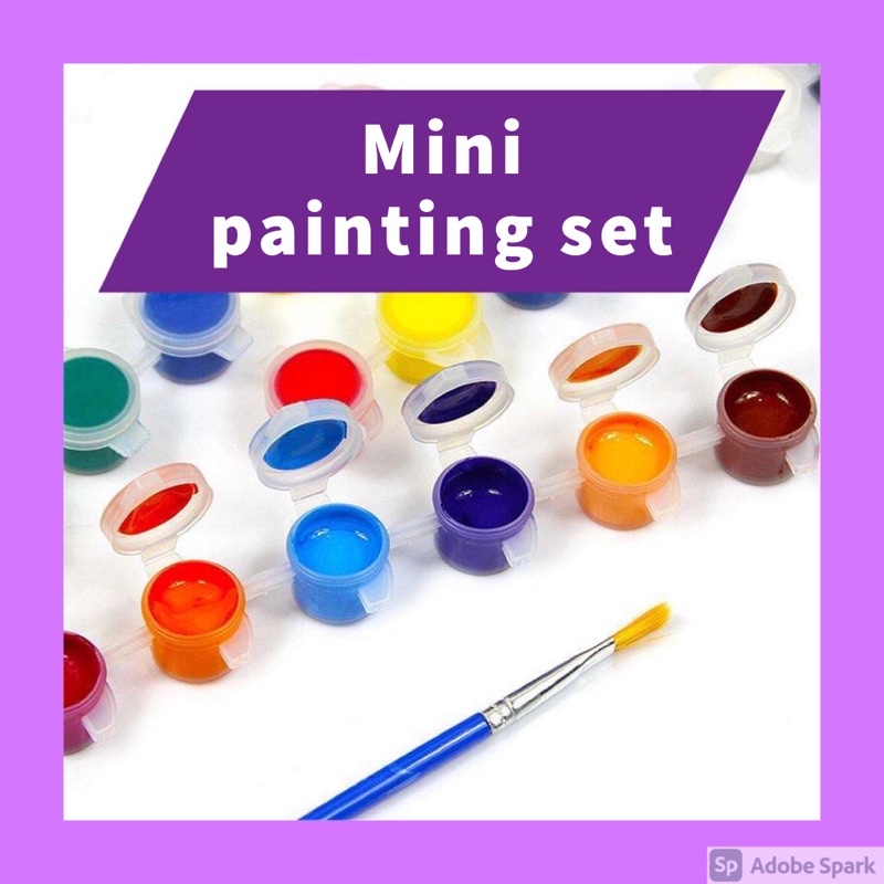 heysundays 🎁🇲🇾 Mini paint colour washable kids paint set starter kit ...