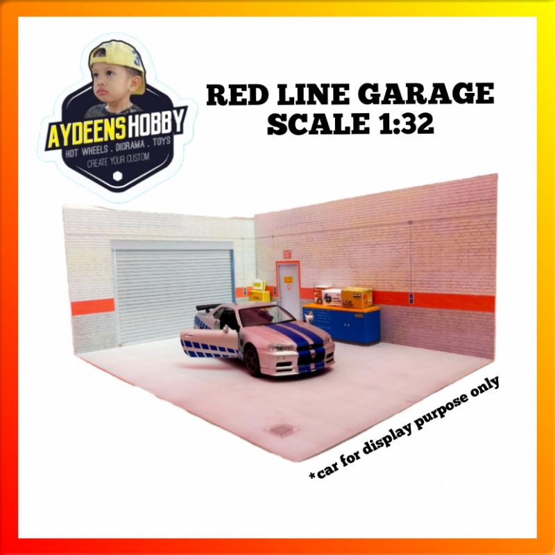 DIORAMA REDLINE GARAGE WORKSHOP FOR SCALE 1/32 OR SCALE 1/36 | Shopee ...