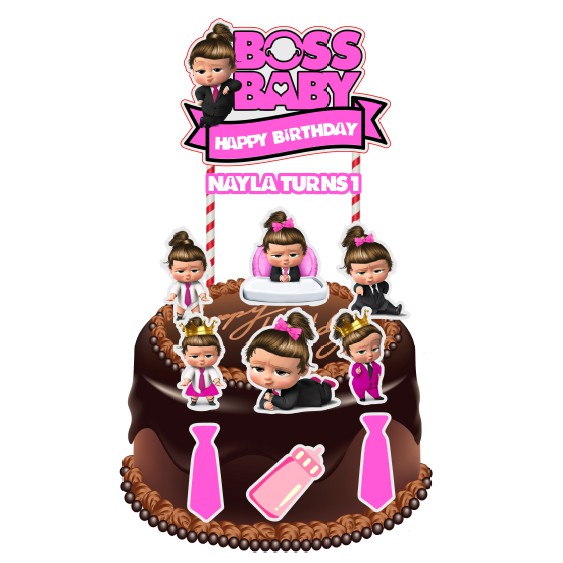 BOSS BABY Girl Cake Topper DIY | Shopee Malaysia