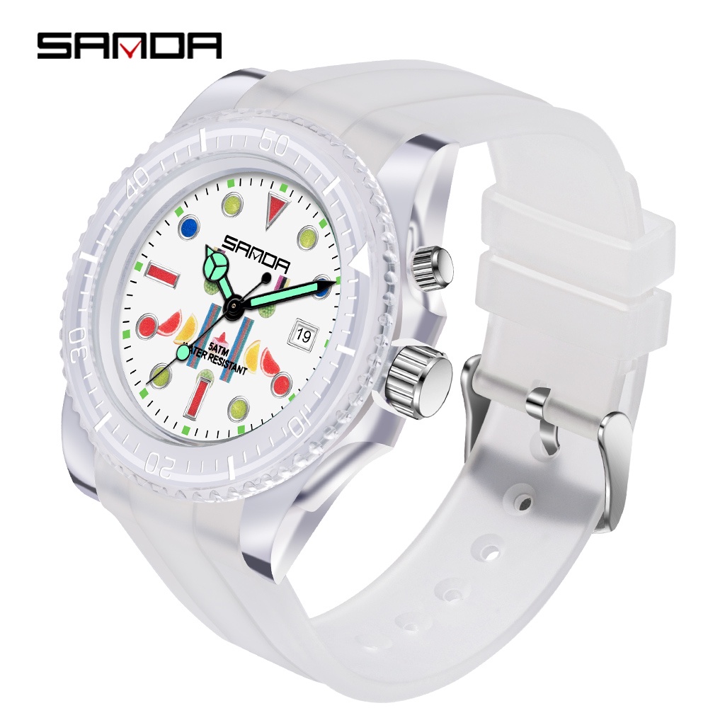 SANDA Ladies Sweet and Cool Quartz Watch Fruit Pattern Waterproof ...