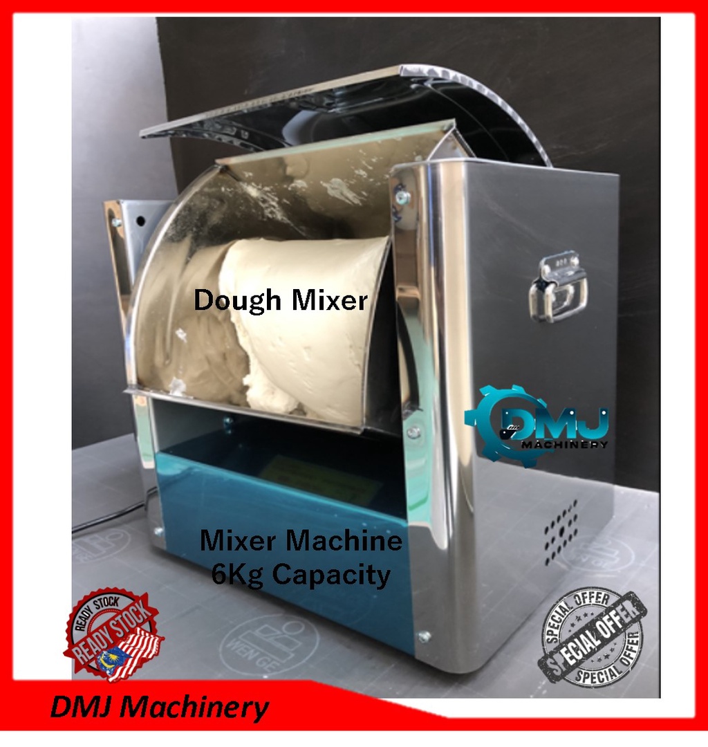 Mesin Pengadun Menguli Tepung Roti, Roti canai Mixer machine 3kg/6Kg ...